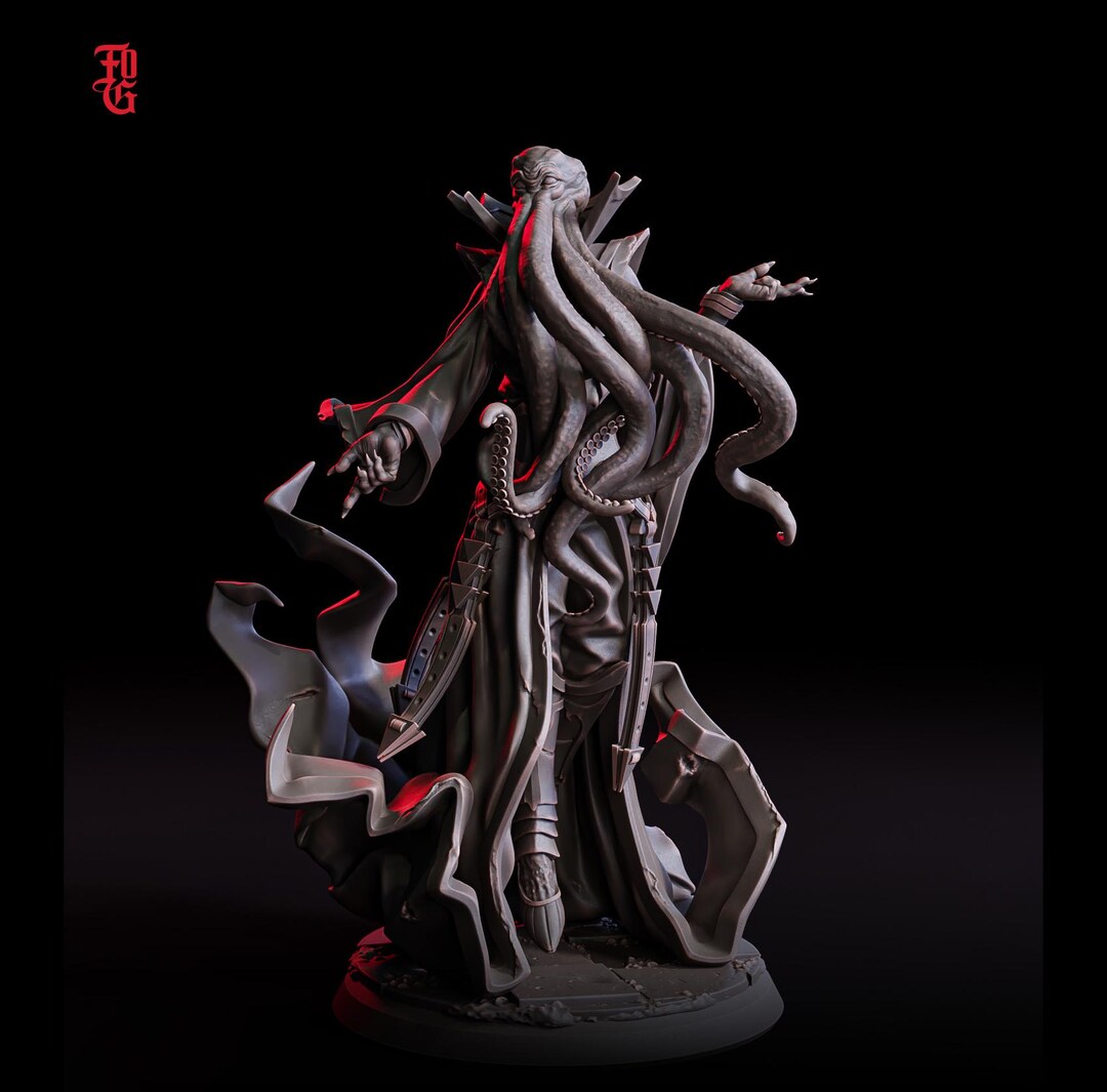 Mind Flayer, Illithid Overseer Mini | 28mm,32mm,54mm,75mm,100mm Scales ...