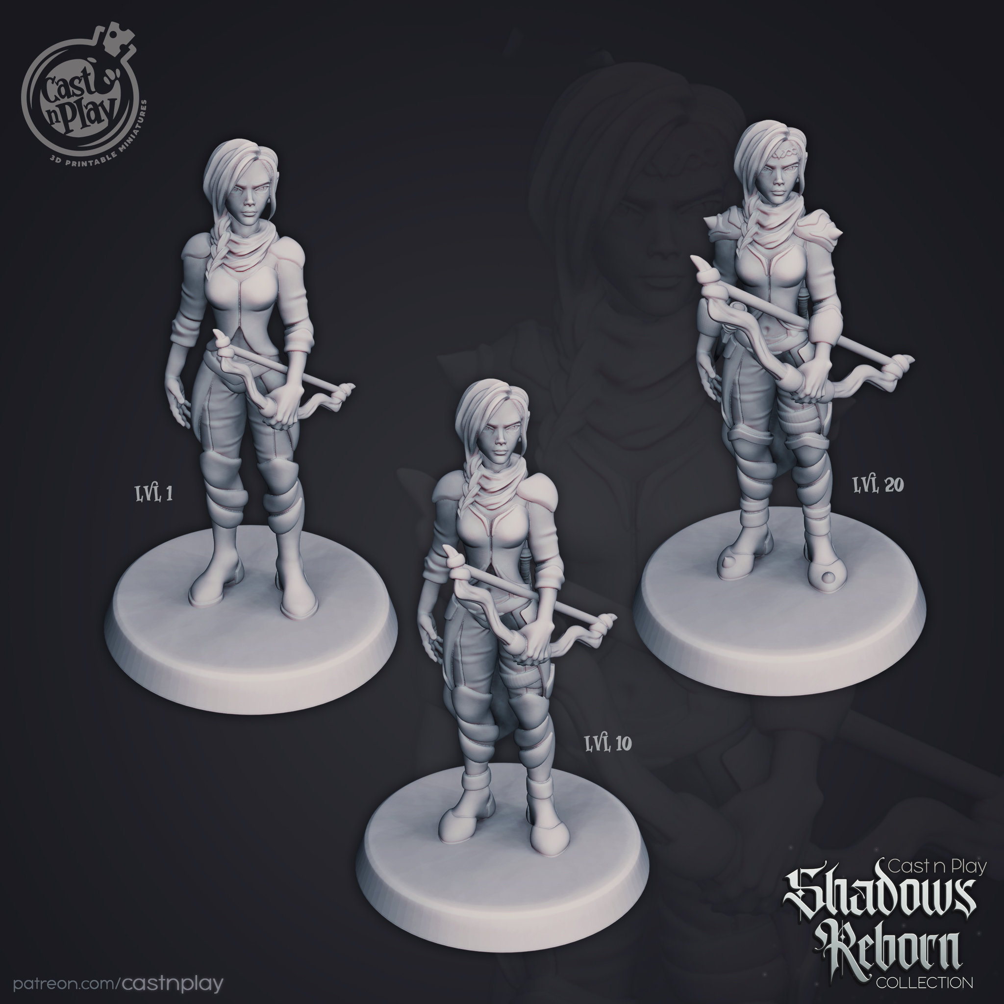 35 mm Elf Ranger Girl Miniature for Dungeons and Dragons|Tabletop ...