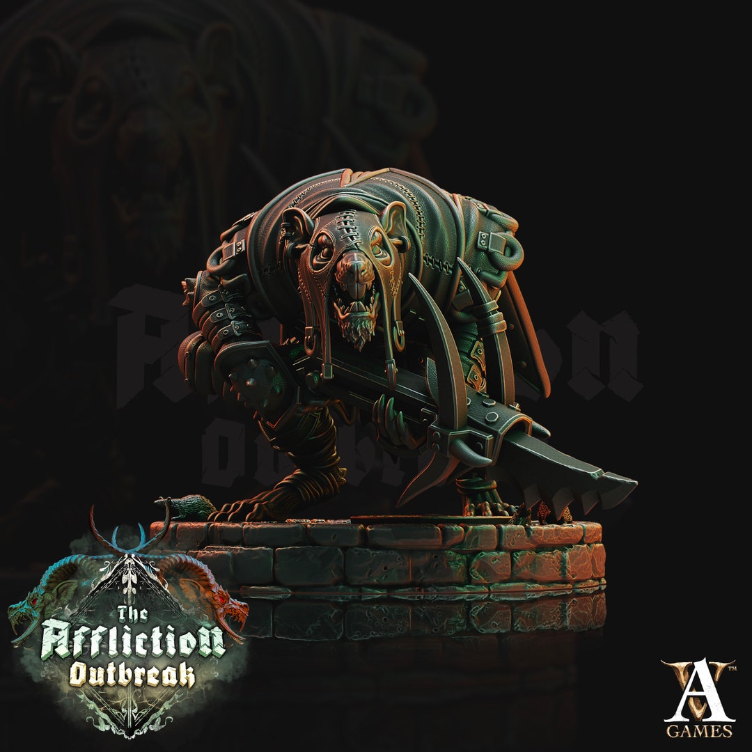 Wererat in Heavy Armor | Resin Miniature | Dungeons and Dragons | 28mm ...