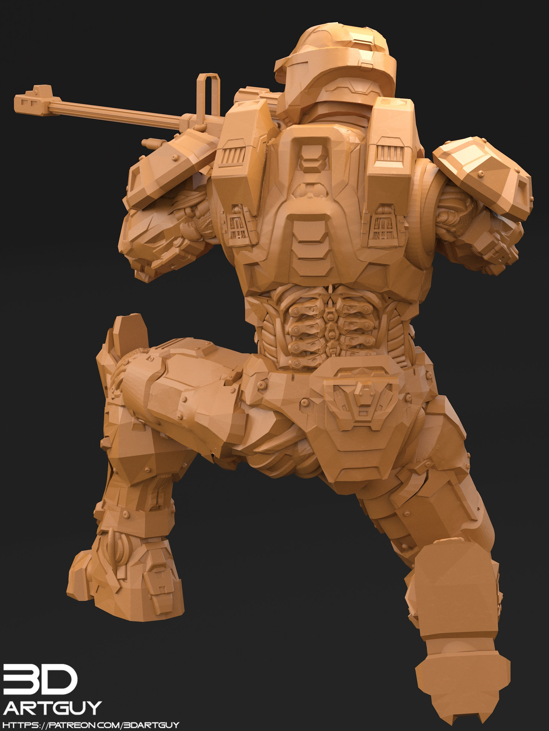 Sci-fi Sniper Miniature | Space Spartan Marksman | Futuristic Soldier ...