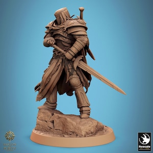 Paladin, Fighter,battlemaster Sword, Dnd 5e Unpainted Miniature| 5 ...