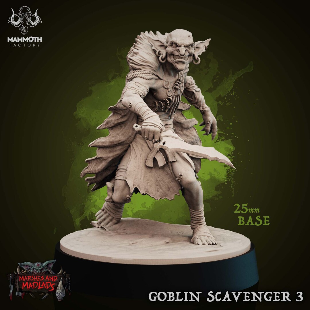 Goblin With Short Sword Scavenger | Dnd | 4 Sizes /scales | Pathfinder ...