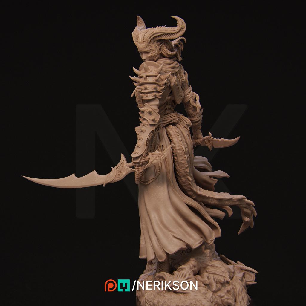Female Tiefling Rogue Assassin Fighter PC/ NPC Unpainted Figure | 5 ...