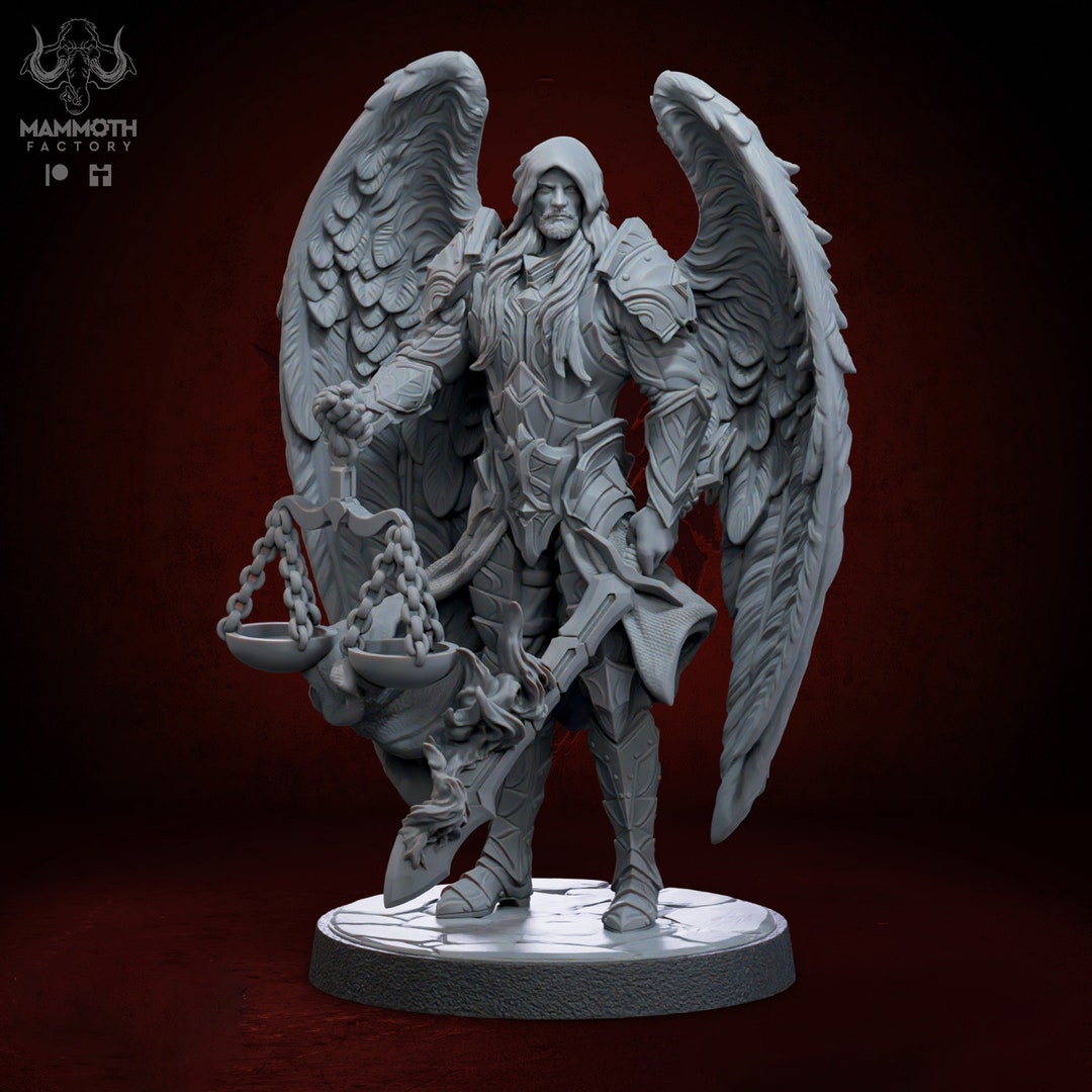 Human Winged Paladin Cleric Celestial | Miniature | 5 Sizes /scales ...