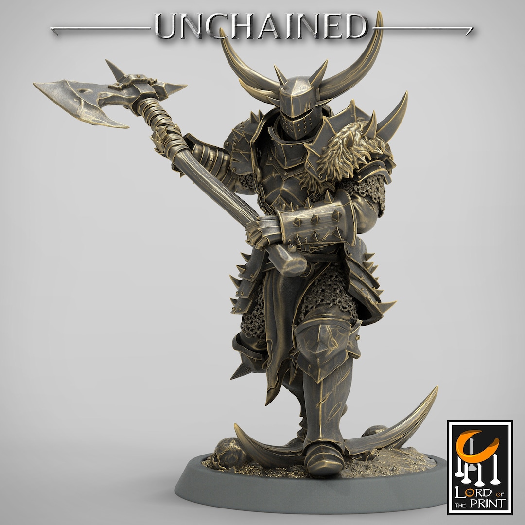 Fighter Battle Axe Light Soldier Oathbreaker Paladin 28mm 32mm 54mm ...