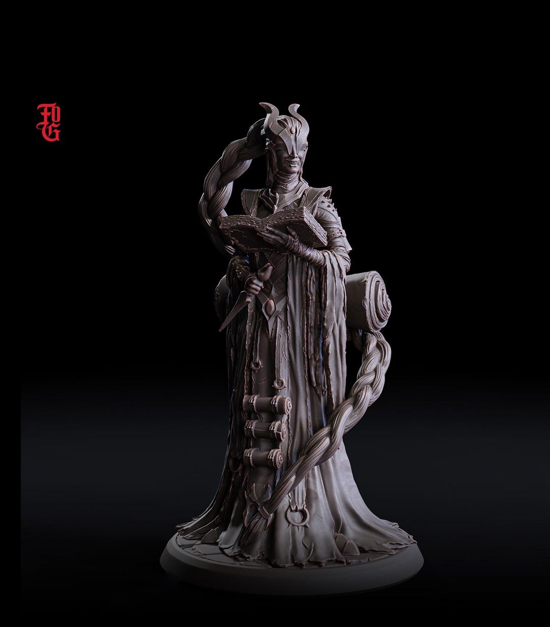 Female Wizard Diviner, Warlock, Sorcerer PC NPC | 28mm, 32mm,54mm, 75mm ...