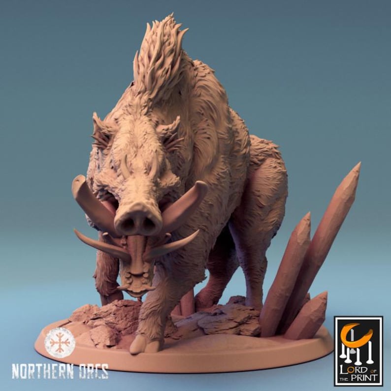 Wild Boar and Giant Boar Miniatures |D&D | 5 Sizes /scale | Pathfinder ...