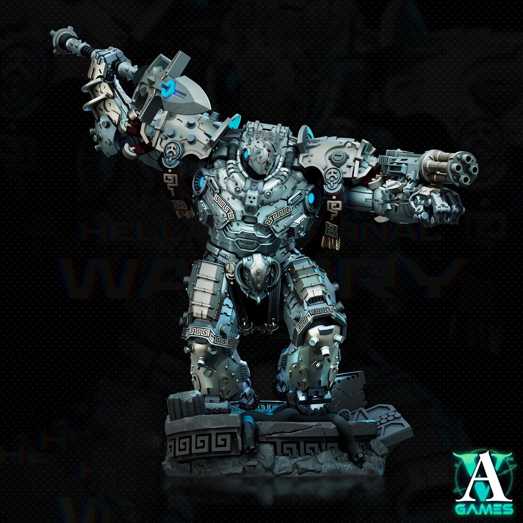 Sci-fi Heavy Terminator Battle Mech Knight Miniature | 32mm, 40mm, 50mm ...