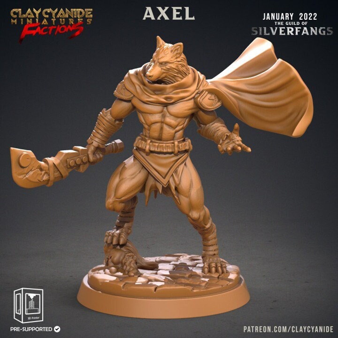 Werewolf Fighter, Wolf Folk, Wolfkind | 3 Sizes /scales | Resin ...