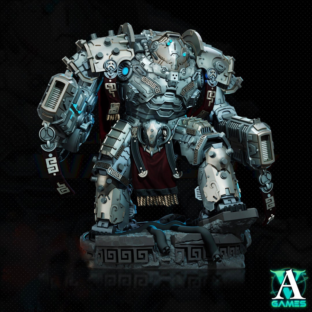 Sci-fi Heavy Battle Mech Knight Miniature | 5 BASE SIZES | Resin ...