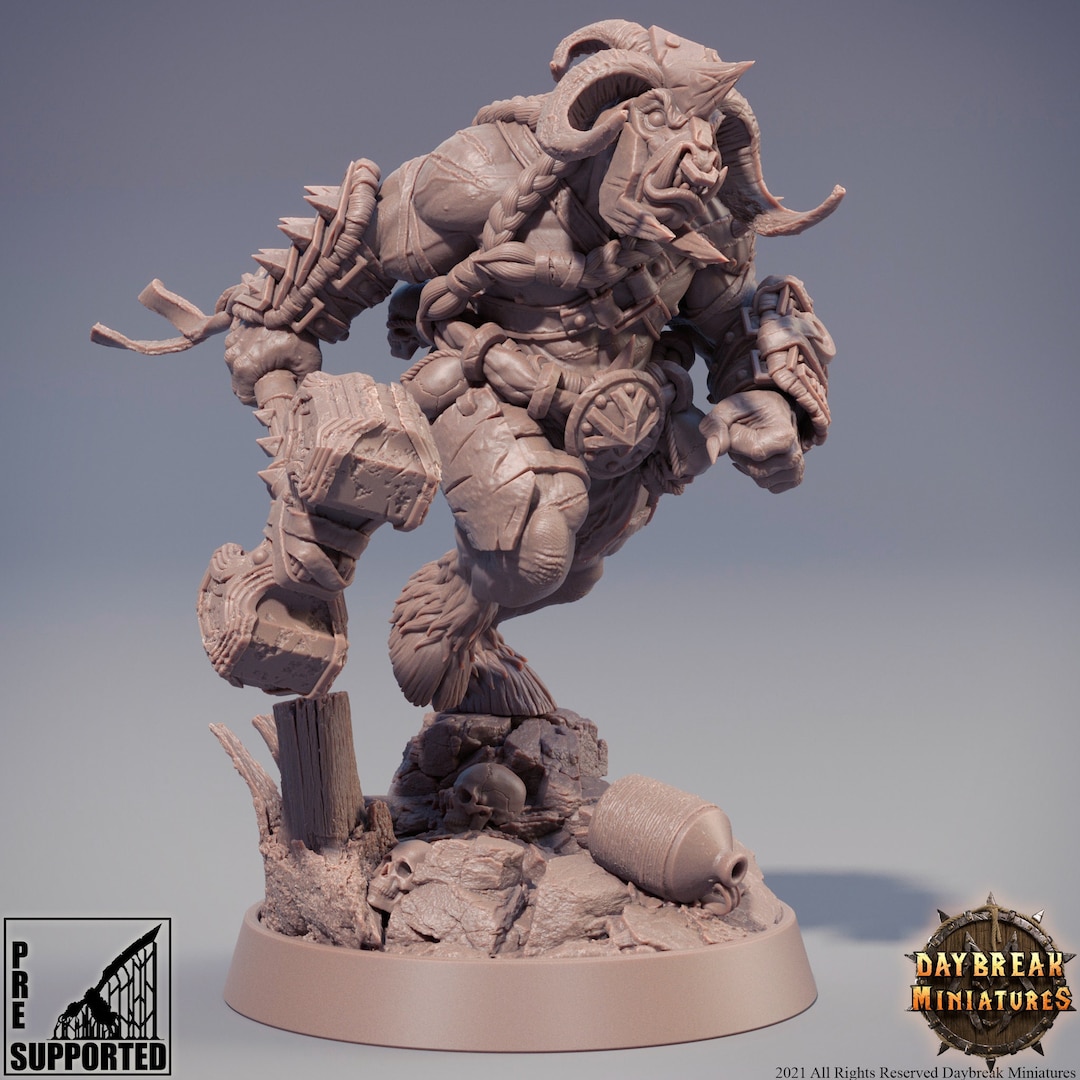 Beastman - Minotaur -yakfolk | 5 Sizes /scale Resin Miniature ...