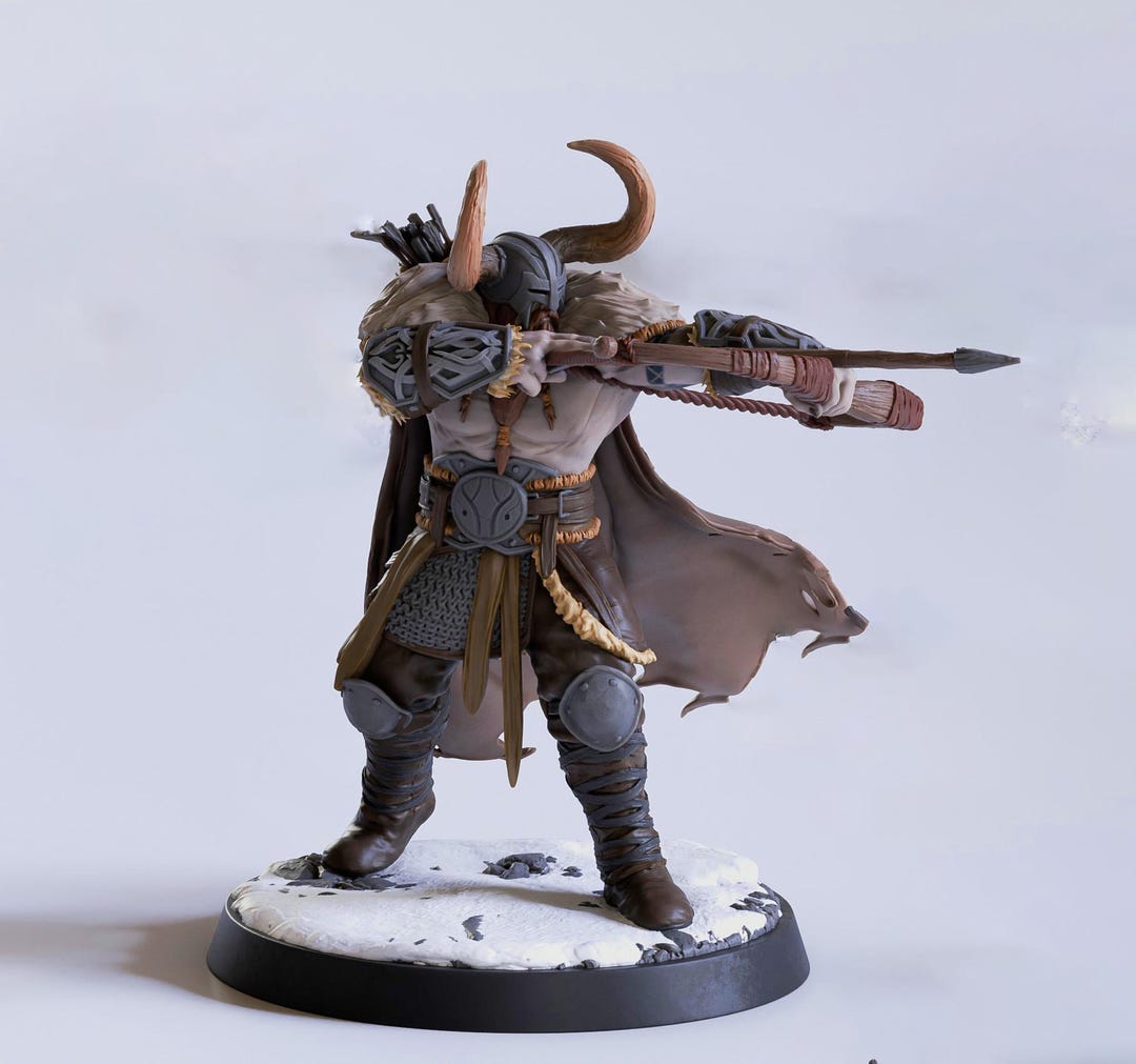 Barbarian Human / Goliath, Ranger,fighter, With Bow, Dnd Unpainted ...