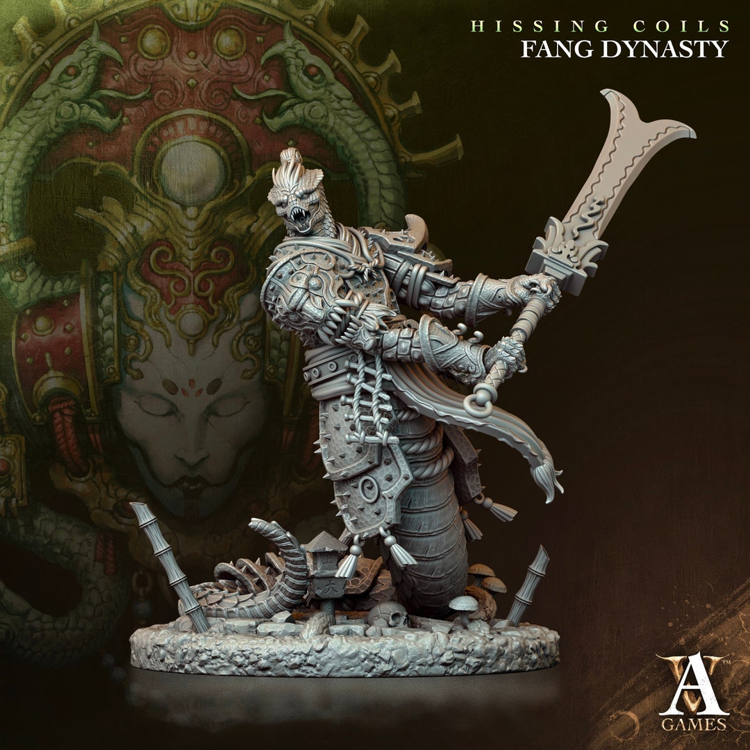 Yuan-ti Halfblood Malison D&D 5e | 28mm, 32mm,54mm,75mm,100mm Scales ...