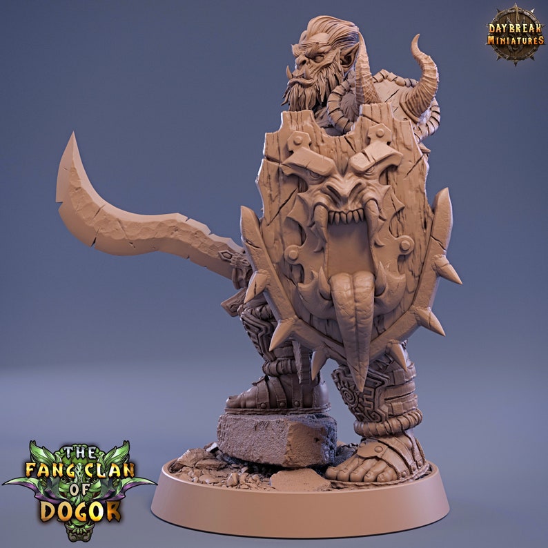 Bugbear Fighter Warrior Barbarian Sword Shield Miniature Dnd 5e ...