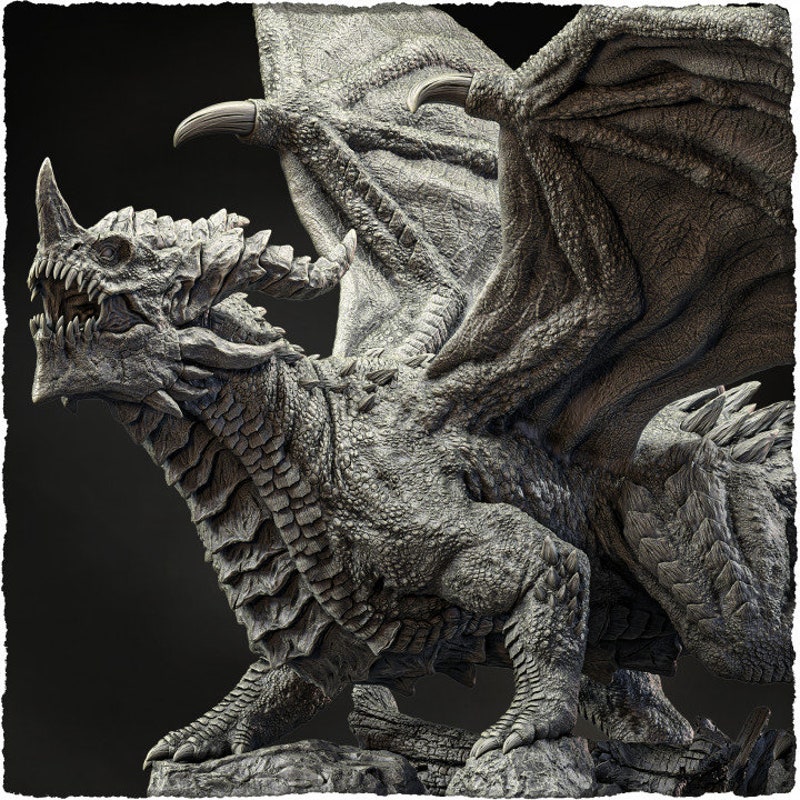 Crimson Colossal Blue Dragon - Etsy Canada