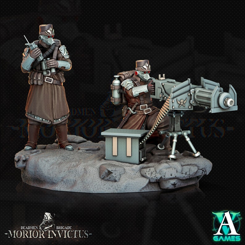 Heavy Gunner Miniature | Sci-fi Machine Gun Soldier | UNPAINTED Resin ...