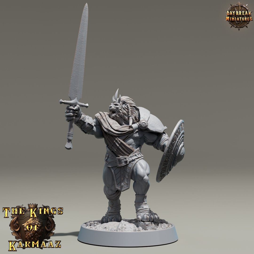 Leonin Lionfolk Fighter Paladin | 5 Sizes /scales | Dungeons and ...