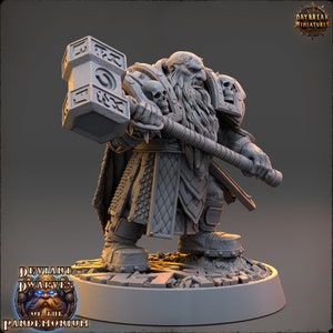 Dwarf Duergar Fighter Hammer | D&D| 28mm,32mm,54mm, 75mm, 100mm Scale ...