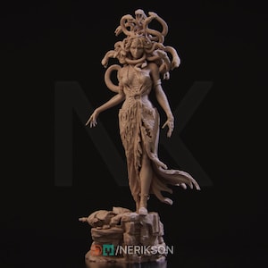 Medusa Monstrosity D&D Monster Unpainted Miniature | 6 Sizes /scales ...