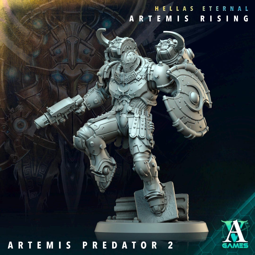 Sci-fi Miniature Space Knight, Hellas Eternal Artemis Predator | 5 ...