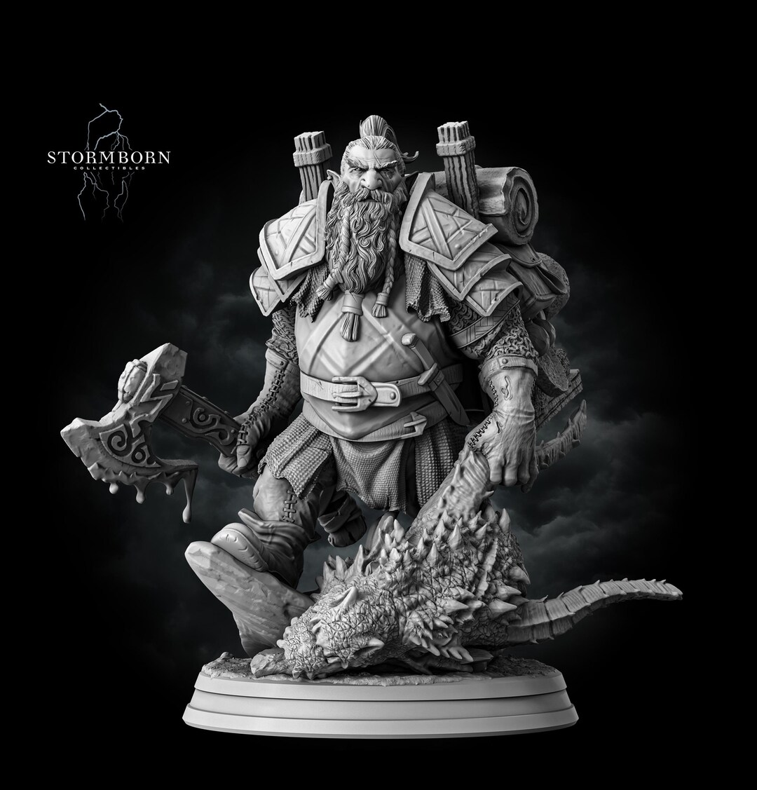 Dwarf Fighter Dragon Hunter PC / NPC | 5 Sizes /scales | Player ...