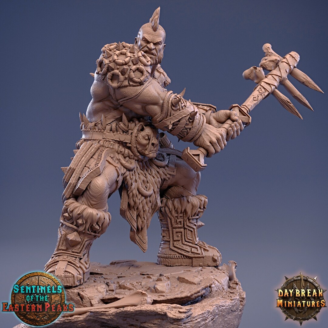 Barbarian Goliath Human Two-handed Weapon | 28mm, 32mm,54mm, 75mm Scale ...