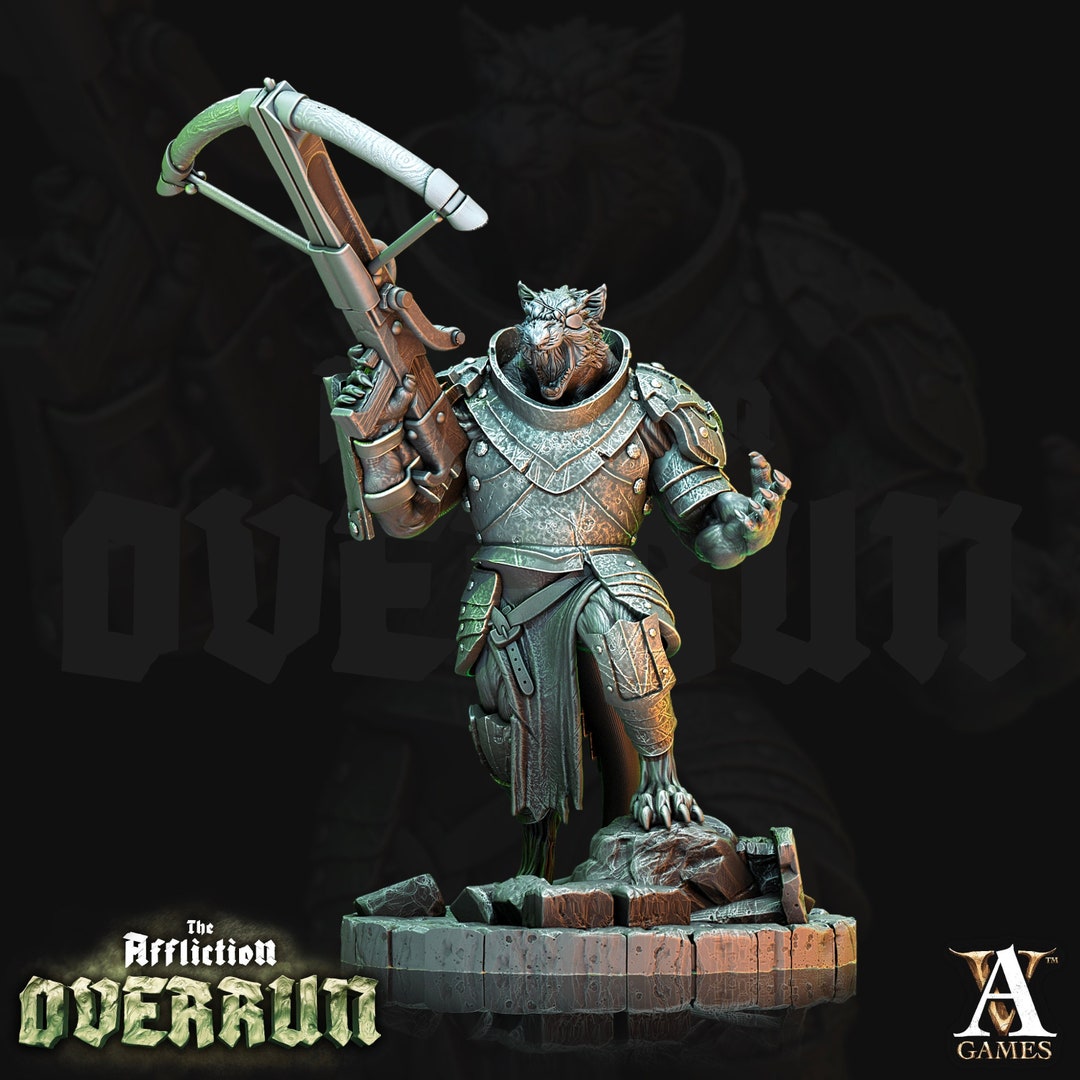 Wererat Crossbow Expert Resin Miniature Dungeons and Dragons 28mm,32mm ...