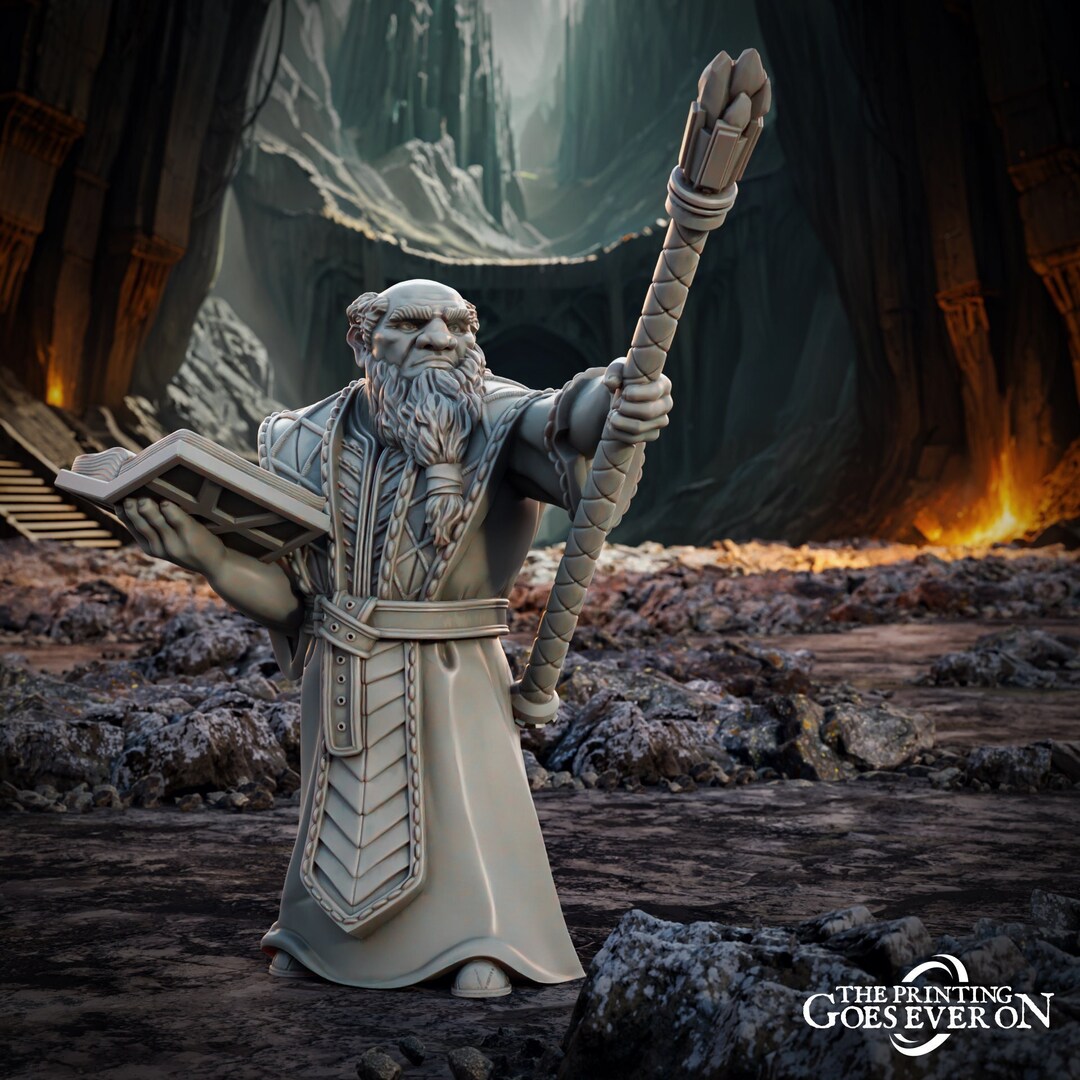 Dwarf Wizard Miniatures | Spell Caster | Dungeons and Dragons | 28mm ...