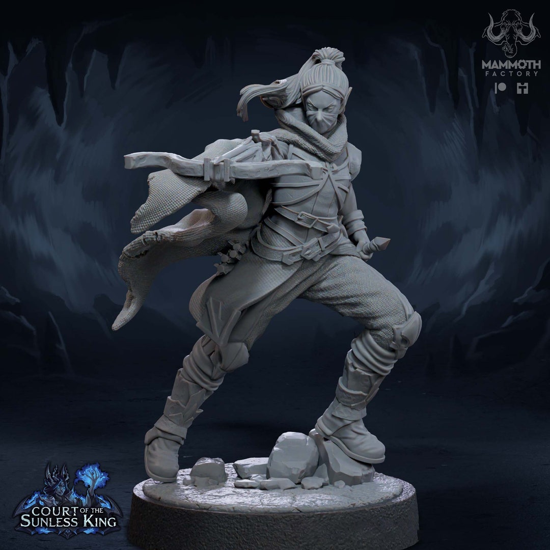 Female Elf Gloom Stalker Ranger Crossbow Expert Unpainted | 28mm,32mm ...
