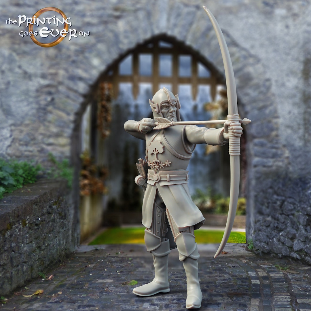 Human Soldier Paladin Fighter With Bow and Arrows | 3 Sizes /scales ...