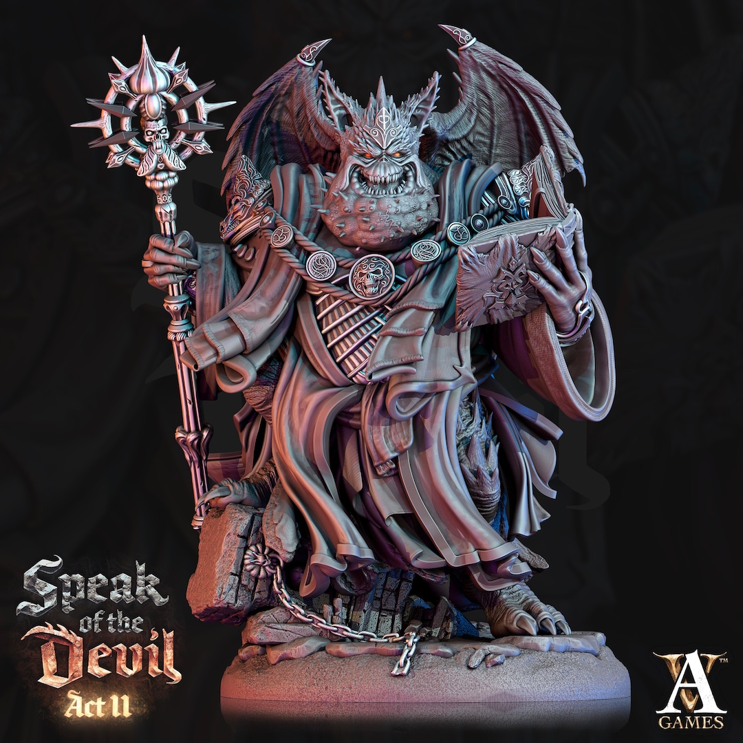 Greater Devil - Amnizu Devil, Styx Devils Resin Miniature| Medium 35mm, Large 50mm, Huge 65mm ...