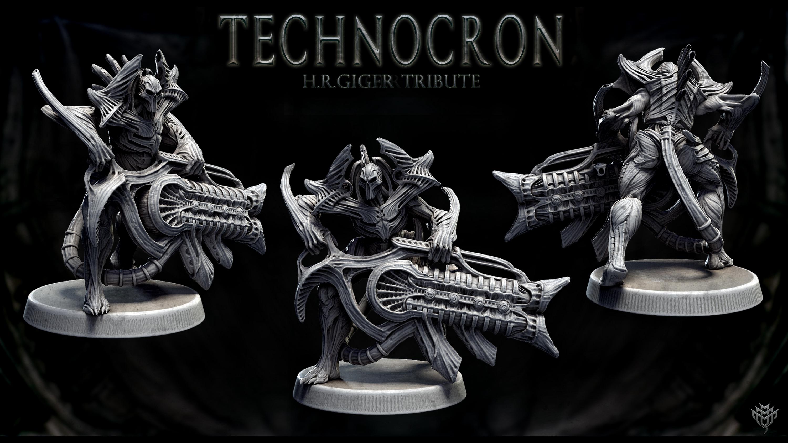 Sci-fi Miniature Robot Infantry, H.R Giger Style | 5 Base Sizes | Resin ...