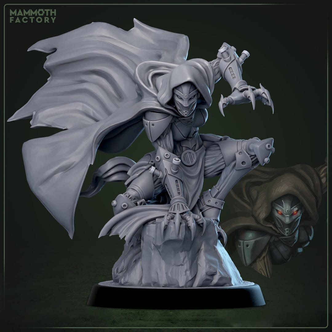 Warforged Rogue Assassin Monk Miniature | Shadow Monk PC NPC ...