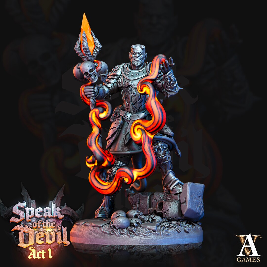 Hellfire Inquisitor Miniature | 28mm, 32mm, 75mm Scales | Archvillain ...