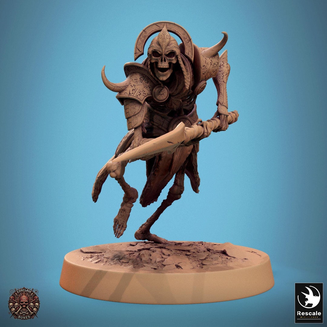 Skeleton Persian Warrior With Spear | Undead Unpainted Miniature Dnd ...