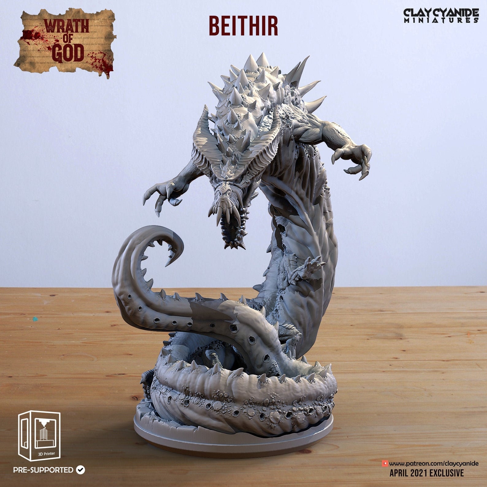 Behir Dragon Killer 3 Sizes 90mm70mm50mm Resin Miniature - Etsy