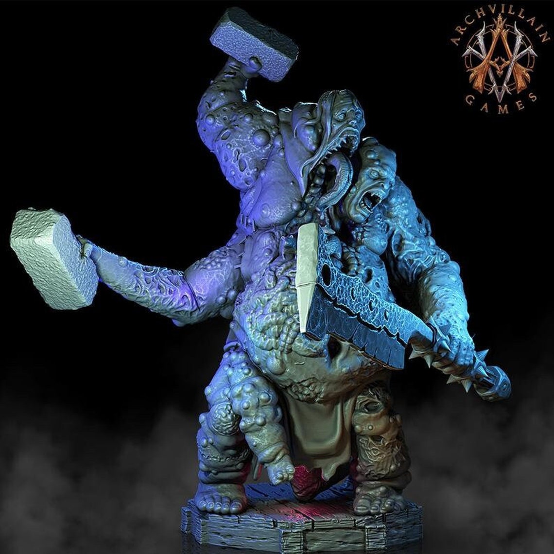 Grotesque Abomination Demon 3 Sizes 90mm Tall 28mm Scale - Etsy