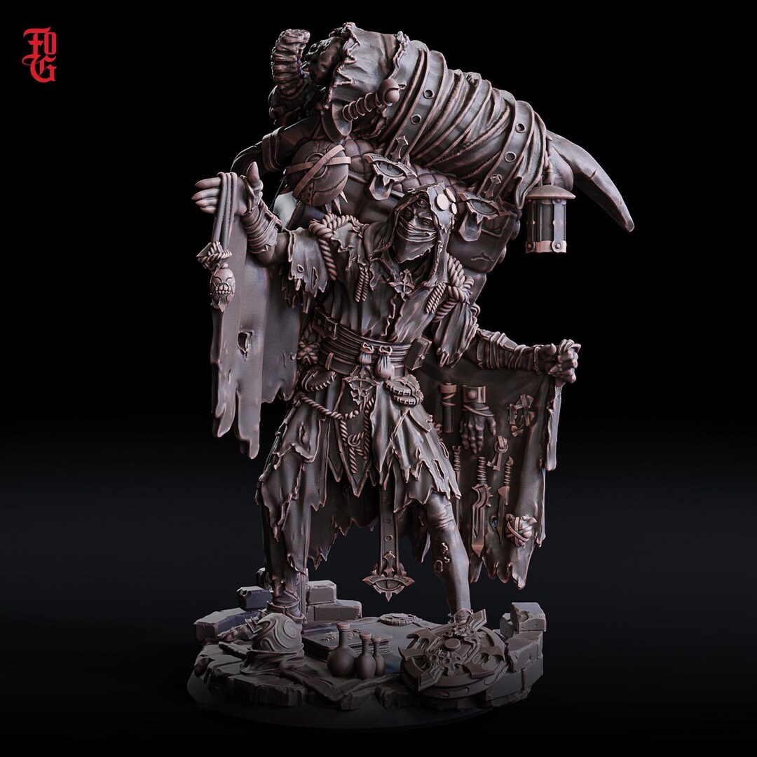 Relic Collector NPC Miniature Wandering Seller | 28mm, 32mm,54mm,75mm ...