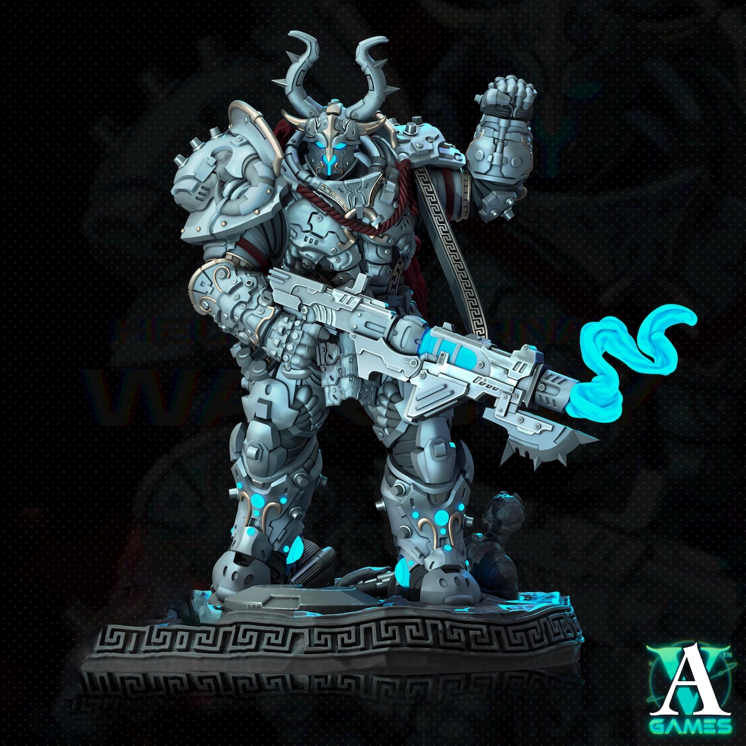 Sci-fi Miniature Space Knight, Hellas Eternal | 28mm,32mm, 54mm, 75mm ...