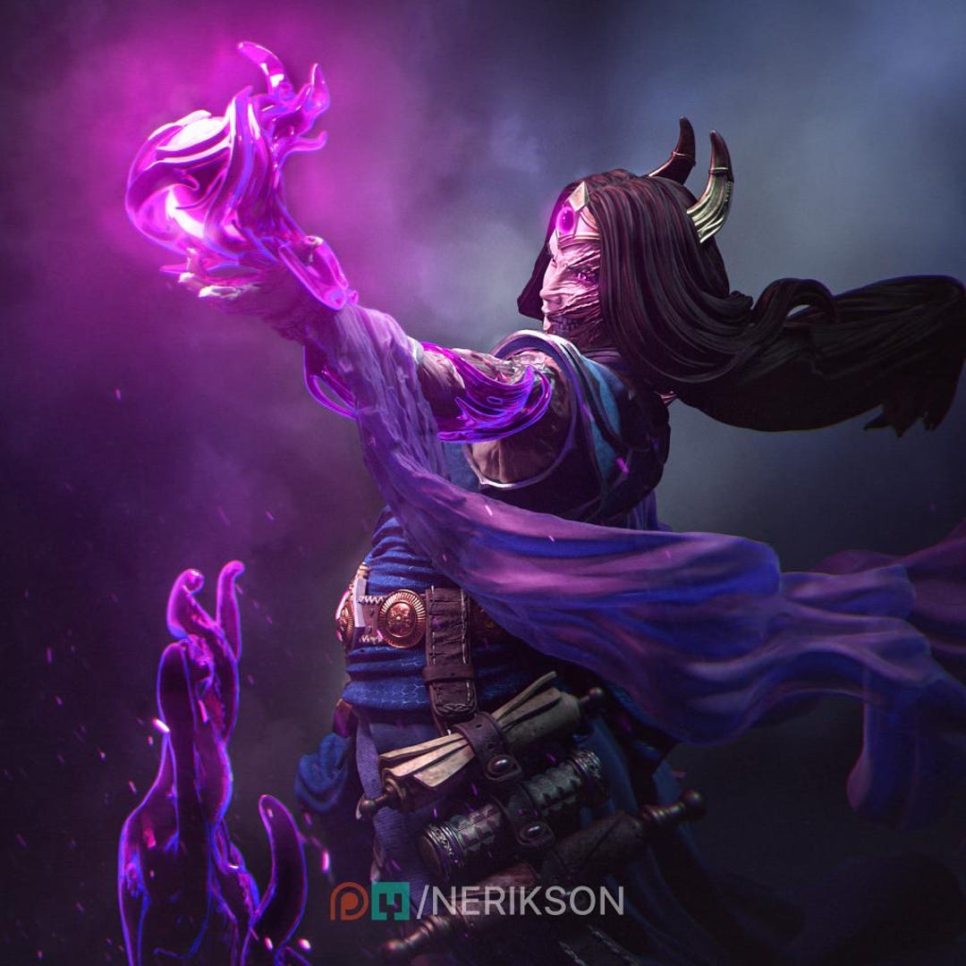 Female Sorcerer Warlock Wizard Miniature | PC NPC | Dnd UNPAINTED Resin ...