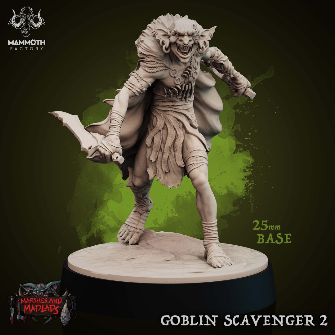 Goblin With Short Sword Scavenger |dnd | 4 Sizes /scales | Pathfinder ...