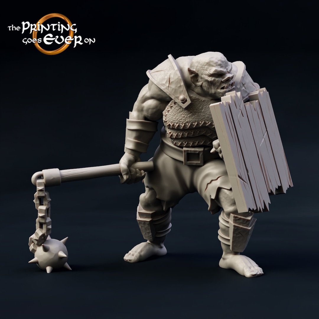 Orc Fighter | 28mm Scale | 32mm Scale | Pathfinder Figure | Dnd | Half ...