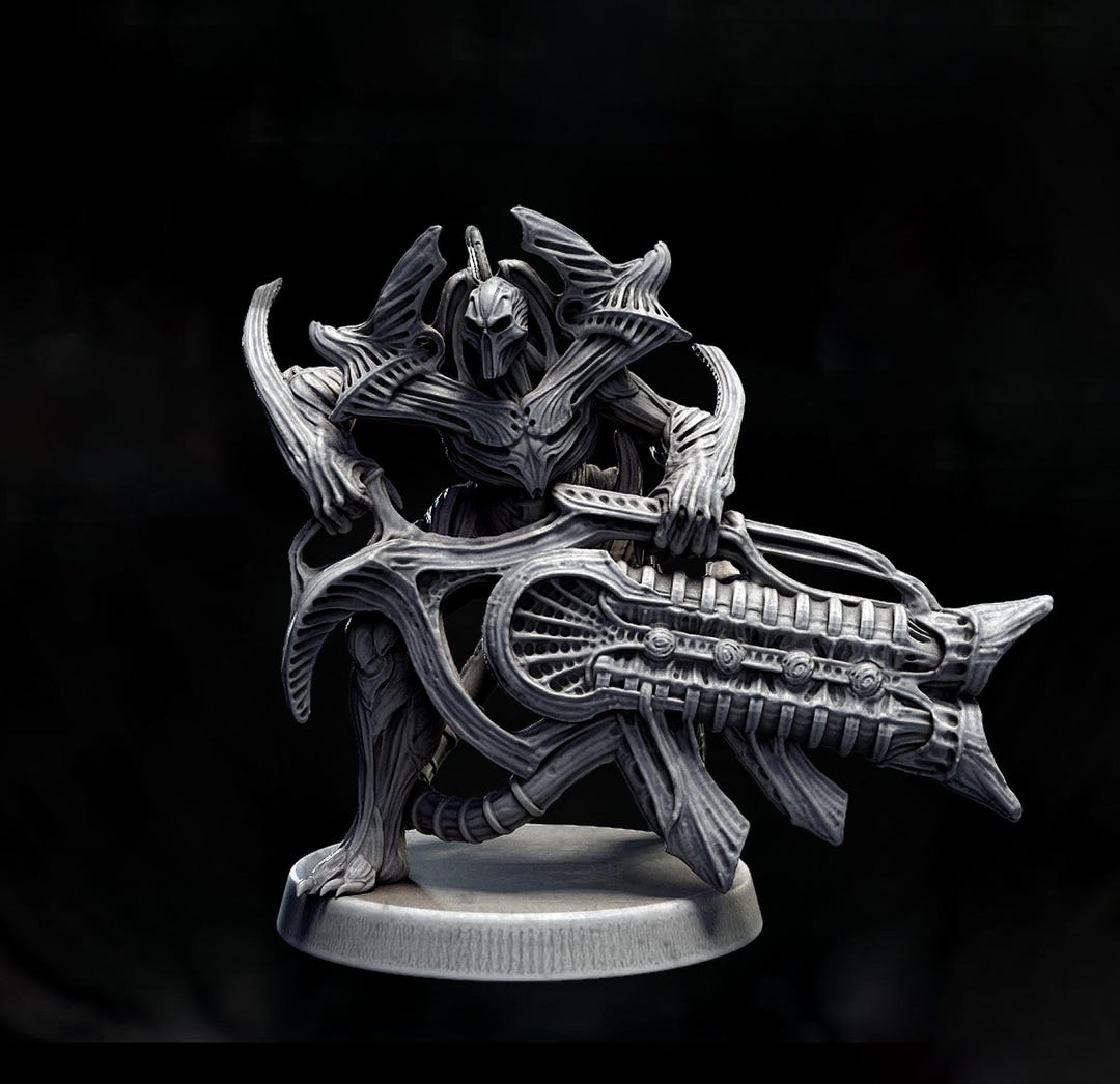 Sci-fi Miniature Robot Infantry, H.R Giger Style | Base Diameter Sizes ...