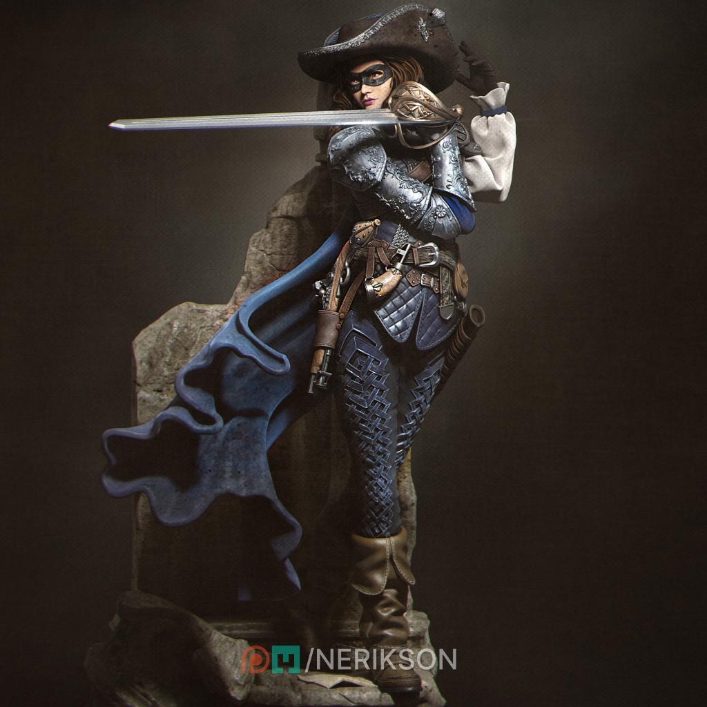 Human Female Rogue, Fighter, Swashbuckler Duelist PC /NPC Unpainted D&D ...
