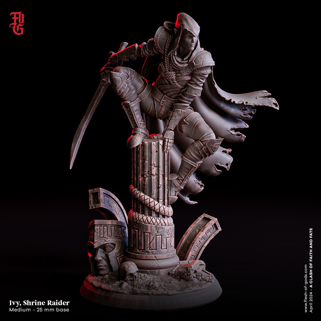 Human Rogue, Thief, Assassin PC / NPC Resin Figure | 5 Sizes /scales ...