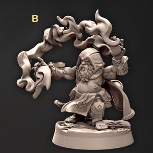 Dwarf Wizard, Sorcerer, Warlock Miniatures | Dungeons & Dragons | 28mm ...