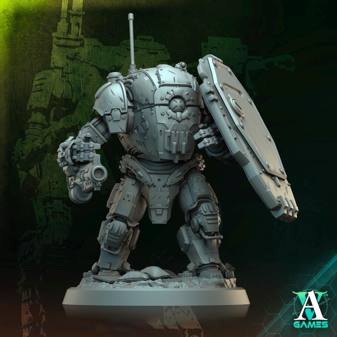 Sci-fi Heavy Terminator Battle Mech Unpainted Resin | 40mm, 50mm, 65mm ...