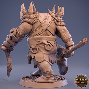Ogre With Battle Axe | 28mm & 32mm Scale | 73mm Tall | Dnd| Pathfinder ...