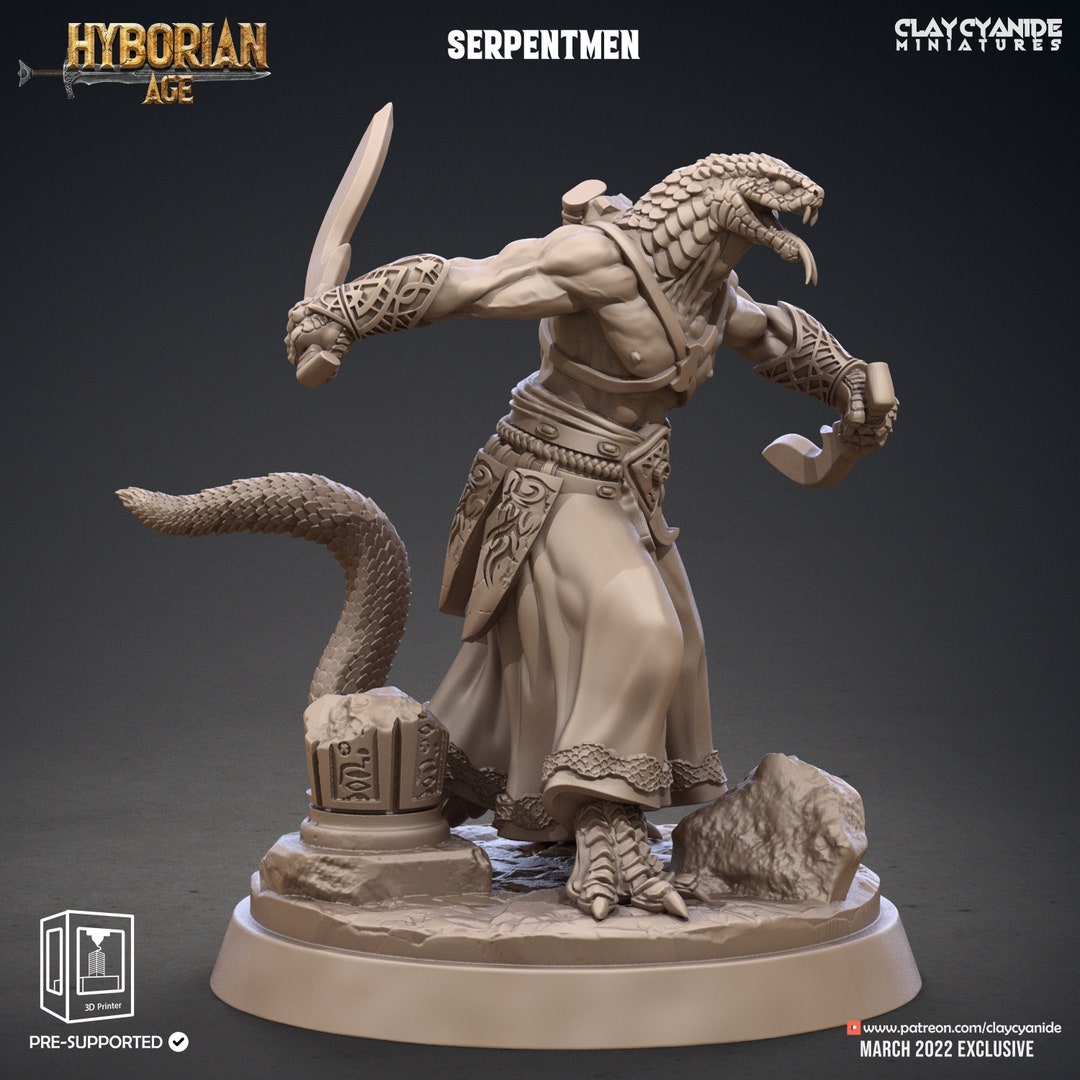 Yuan-ti Abomination Pureblood, Serpentfolk, Serpent-men | 3 Sizes ...