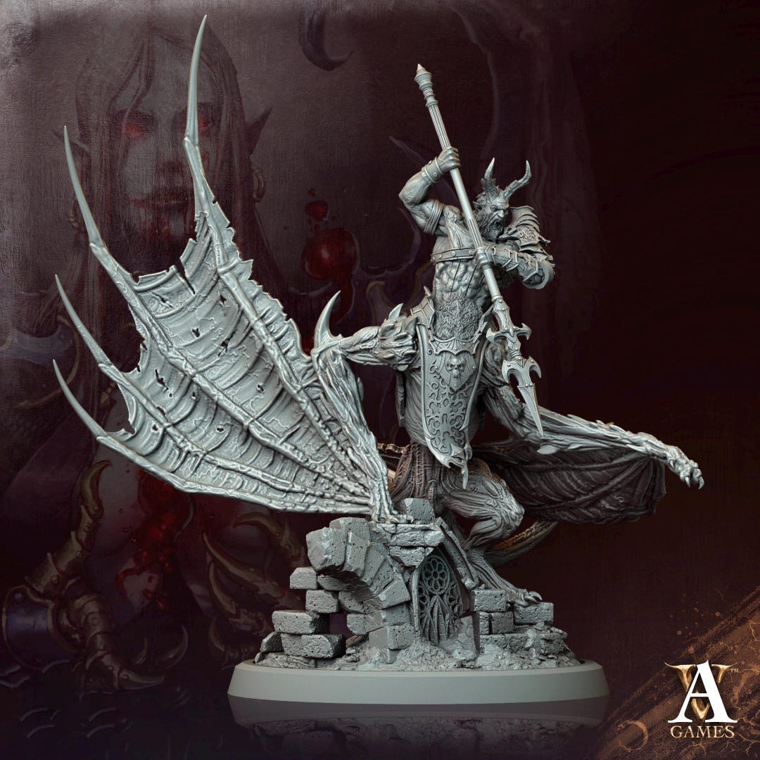 Vampire Lord Mutated Feral Spawn Miniature | 28mm,32mm,54mm Scales ...